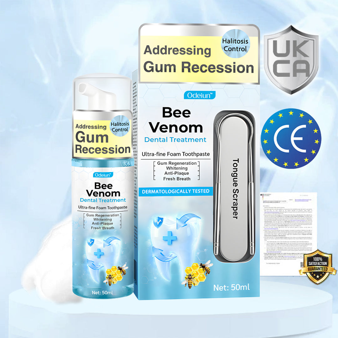 🐝 ODEIUN™ MicroSmile Bee Venom Gum Repair Mousse + Tongue Scraper 🦷 ...